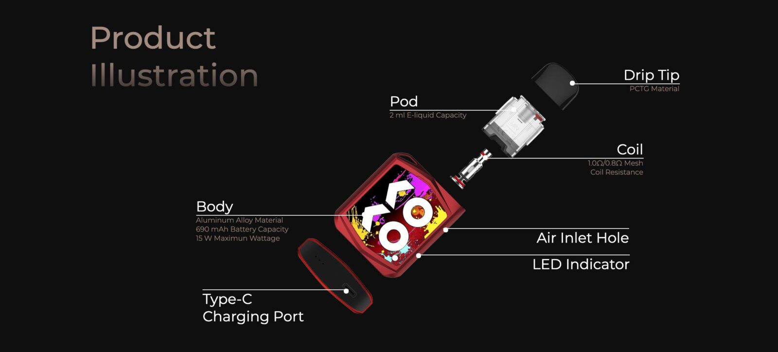 Uwell Caliburn KOKO Prime Pod Kit | Vape Starter Kits | VAPE.CO.UK