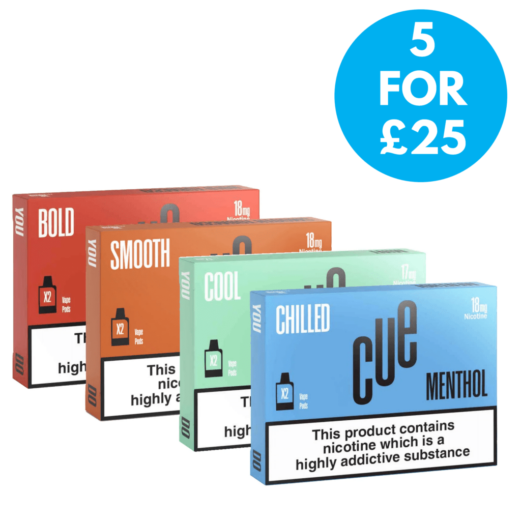 Cue Vape Replacement Pods (2 Pack) - 5 For £25 - VAPE.CO.UK