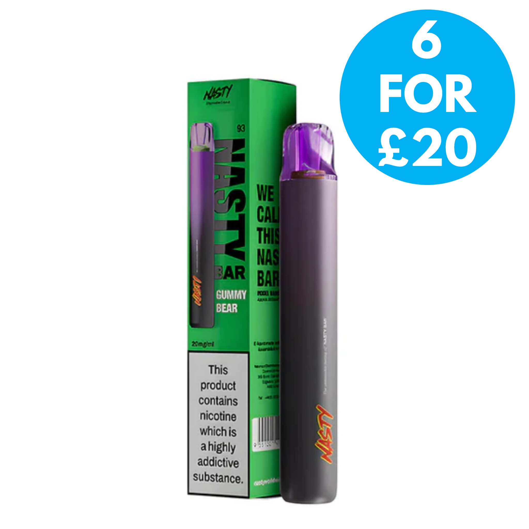 20mg Blu Bar 1000 Disposable Vape Kit - 5 For £20 - VAPE.CO.UK