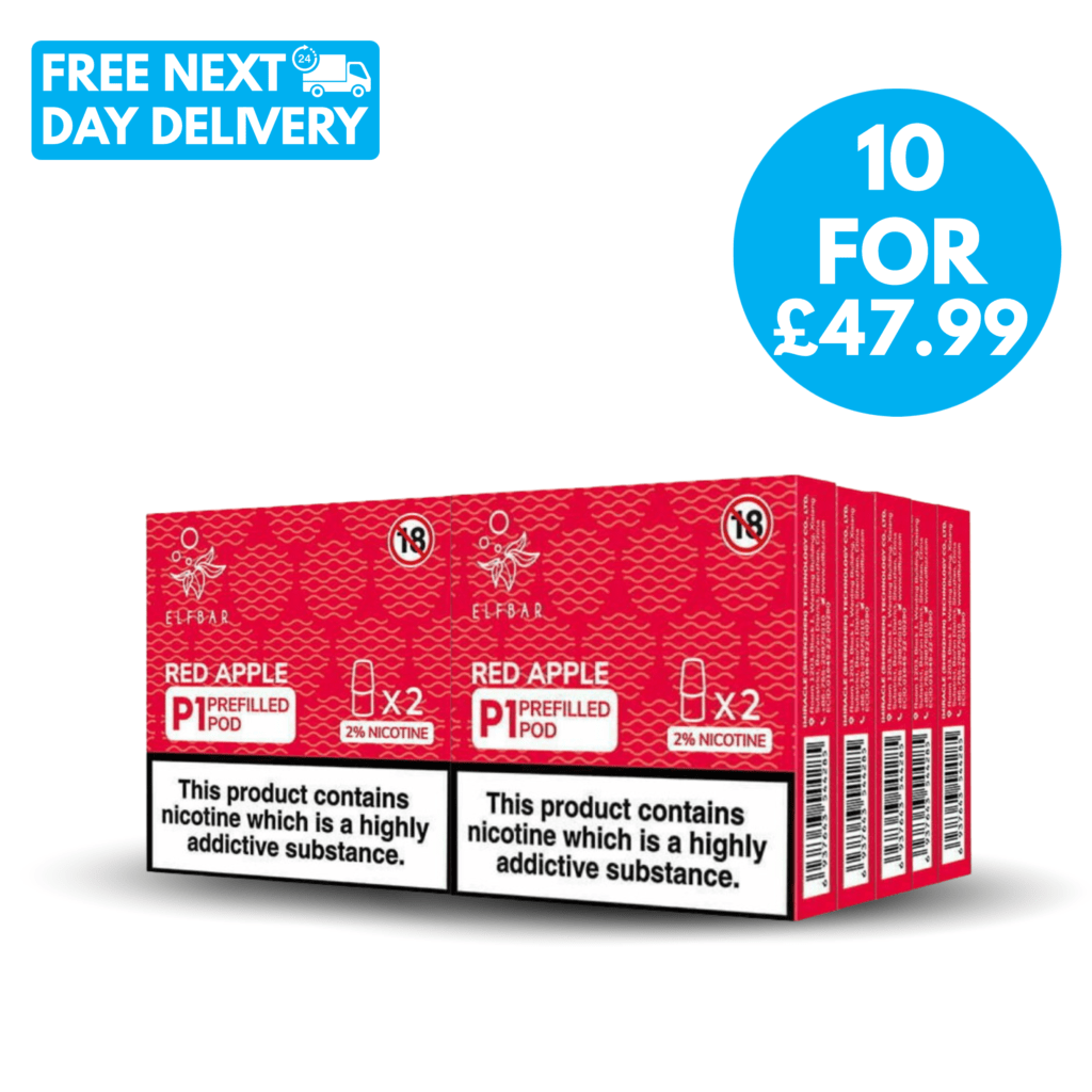 2% Elf Bar P1 Replacement Pods Multipack of 10 - VAPE.CO.UK