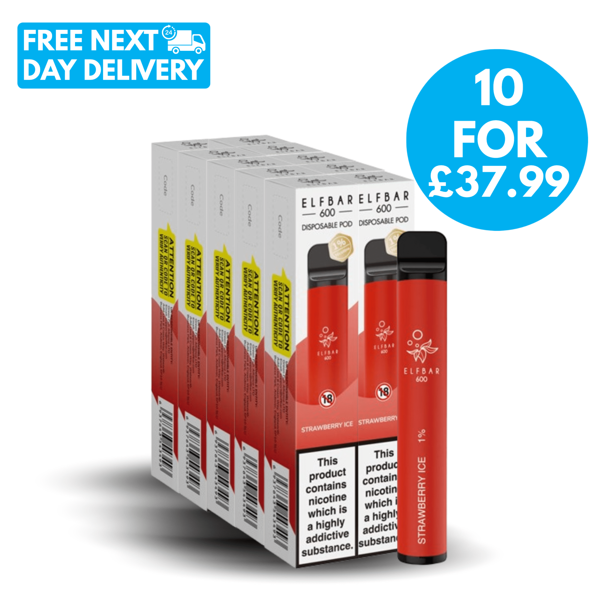 20mg SKE Strip Bar Disposable Vape - Box Of 10 - £29.99 VAPE.CO.UK