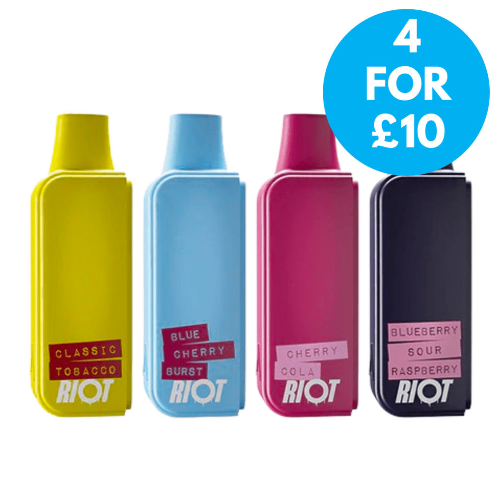20mg Riot Connex Pod Capsules 600 puffs 4 for £10 - VAPE.CO.UK