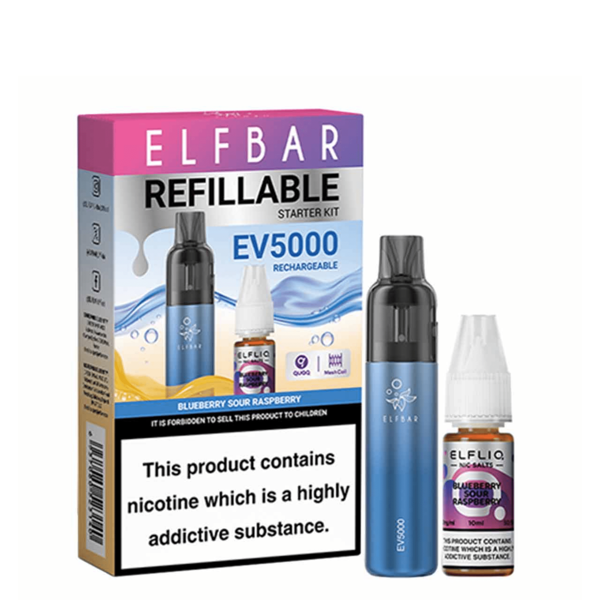 Elf Bar 20mg (2%) EV5000 Refillable Disposable Kit - VAPE.CO.UK