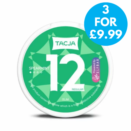 TACJA Snus by Elf Bar - 12mg Nicotine Pouches - 3 For £9.99 - VAPE.CO.UK