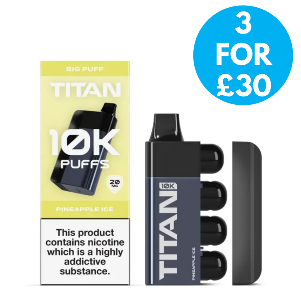 20mg (2%) Titan 10K Puffs Disposable Vape - 3 For £30 - VAPE.CO.UK