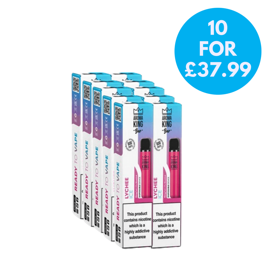 10mg (1%) Aroma King Disposable Vape Box Of 10 Multipack - VAPE.CO.UK