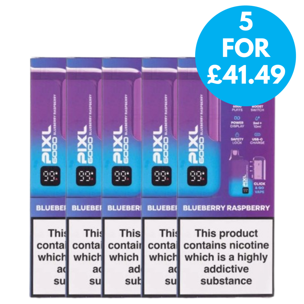 Box Of 5 - 20mg (2%) PIXL 6000 (6K Puffs) Disposable Multipack - Free ...