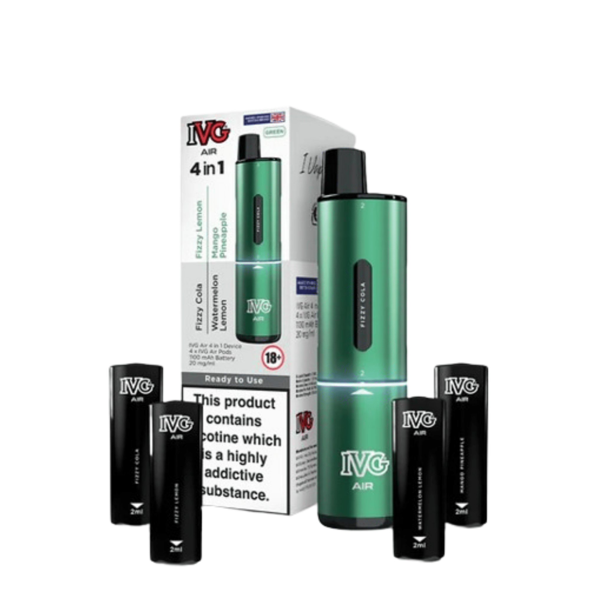 IVG Air 4 In 1 Rechargeable Pod Vape Kit - VAPE.CO.UK