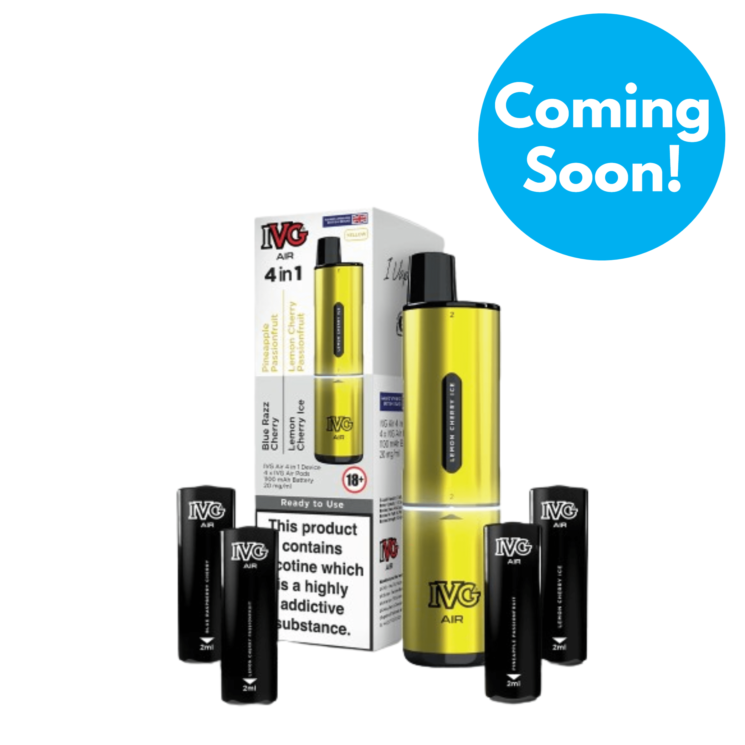 IVG Air 4 In 1 Rechargeable Pod Vape Kit - VAPE.CO.UK