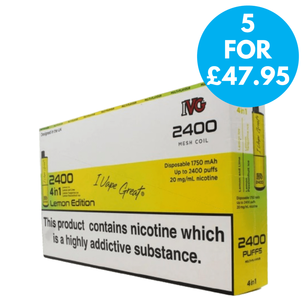 IVG (2%) 2400 Puffs Multipack (Box of 5) - Free Next Day Delivery ...