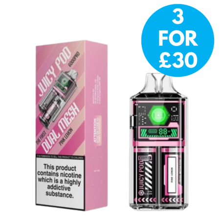 20mg Juicy Pod 6000 (6K Puffs) Pro Disposable - 2 For £15 - VAPE.CO.UK