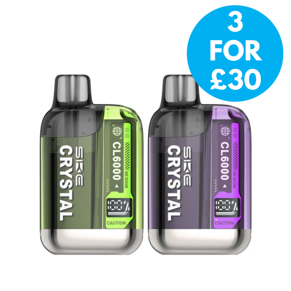 20mg SKE Crystal CL6000 (6K Puffs) - 3 for £30 - FREE 24h Delivery ...