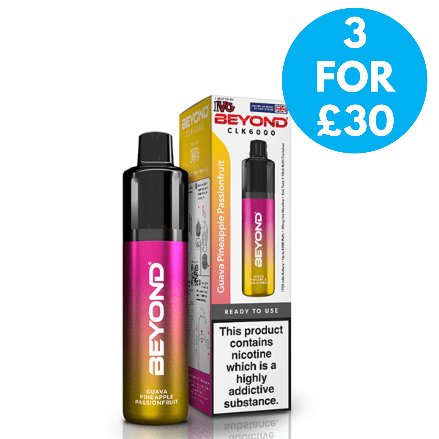 IVG Beyond CLK 6000 Vape Kit - 3 For £30 - VAPE.CO.UK