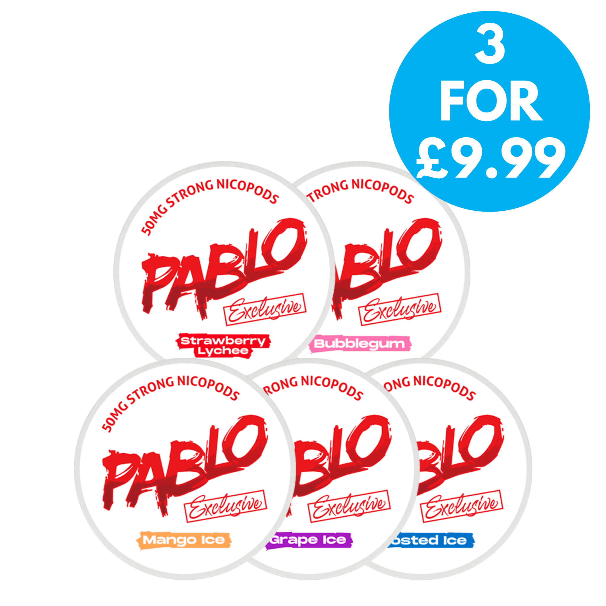 Pablo Exclusive Snus 50mg Nicotine Pouches - 3 For £9.99 - VAPE.CO.UK