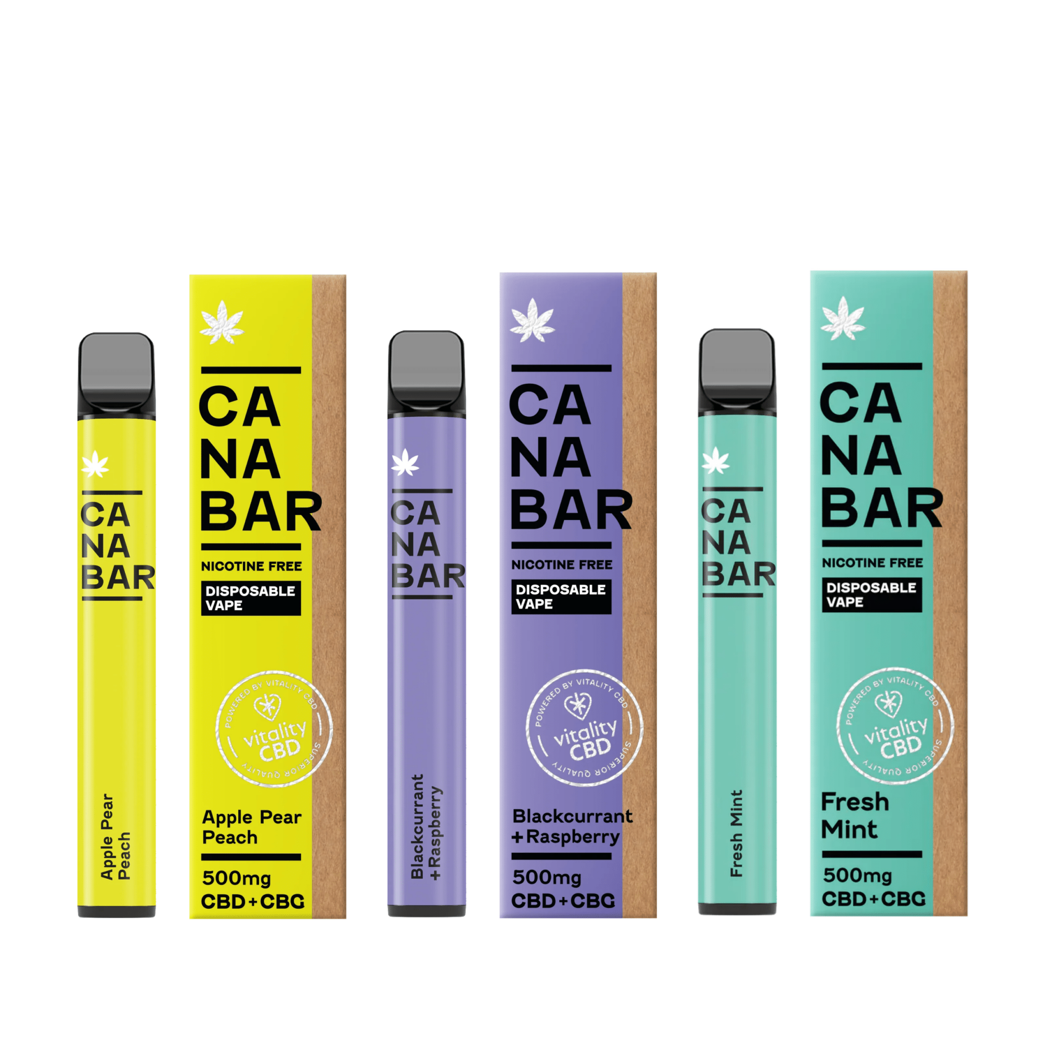 Canabar 500mg CBD+CBG Disposable 700 Puffs - VAPE.CO.UK