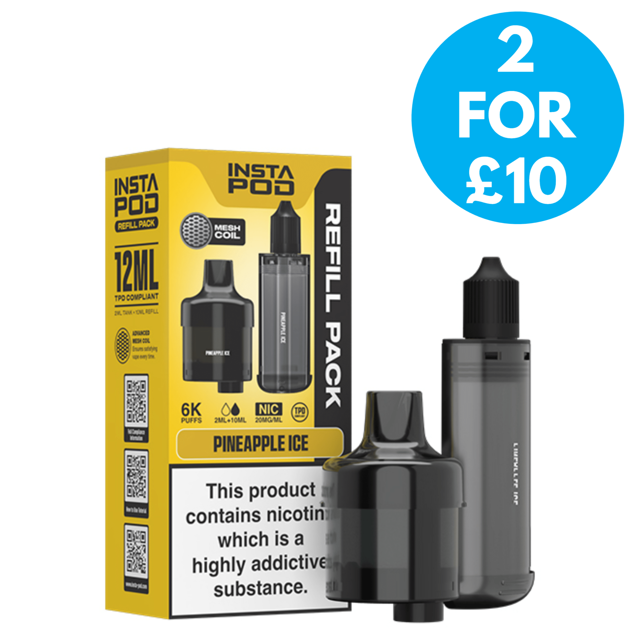 Instapod 6000 Prefilled Replacement Pods - 2 For £10 - VAPE.CO.UK