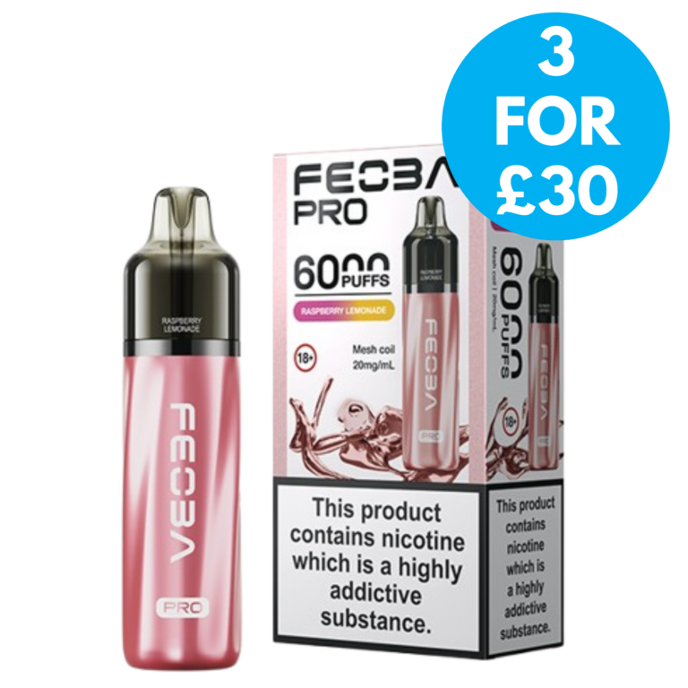 20mg Feoba Pro 6k Puffs Disposable Vape - 3 For £30 - VAPE.CO.UK