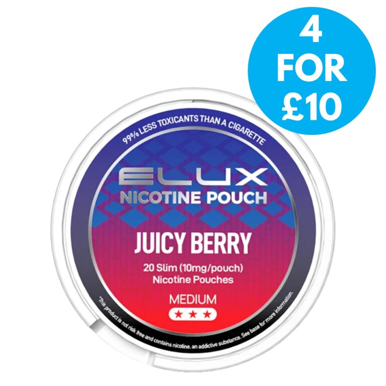 Elux Snus Nicotine Pouches 10mg - 4 For £10 - VAPE.CO.UK