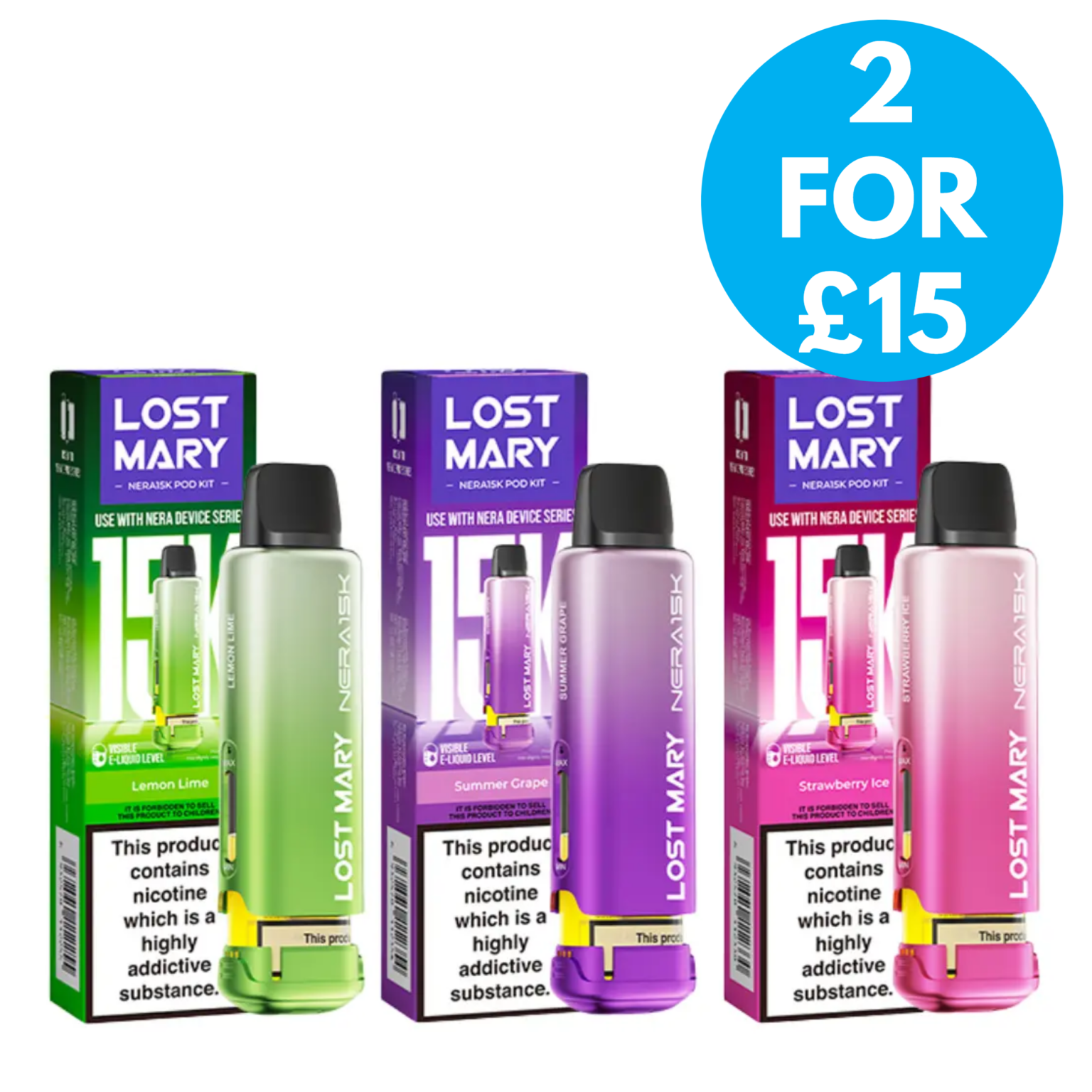 Lost Mary Nera 30K Fullview Prefilled Pod Kit - 2 for £25 - VAPE.CO.UK