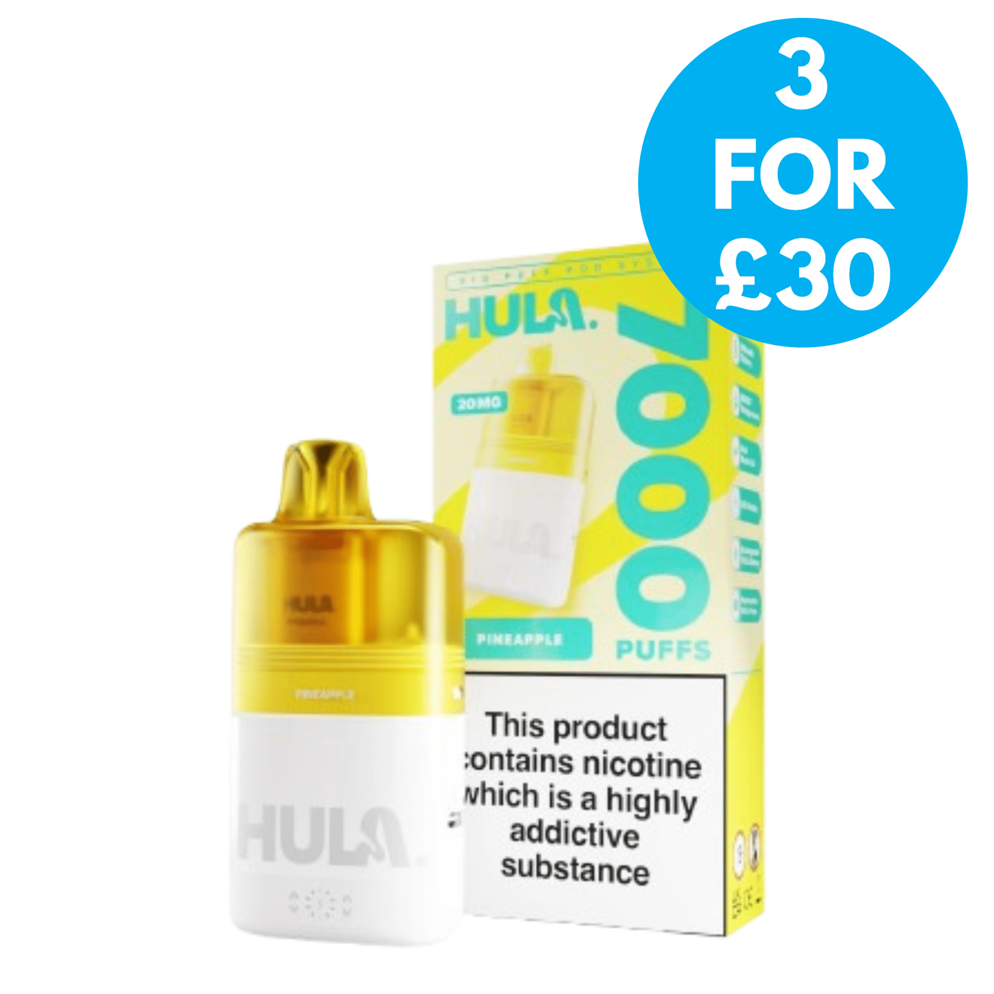 20mg Hula 7000 Puffs Pod Vape Kit - 3 For £30 - VAPE.CO.UK