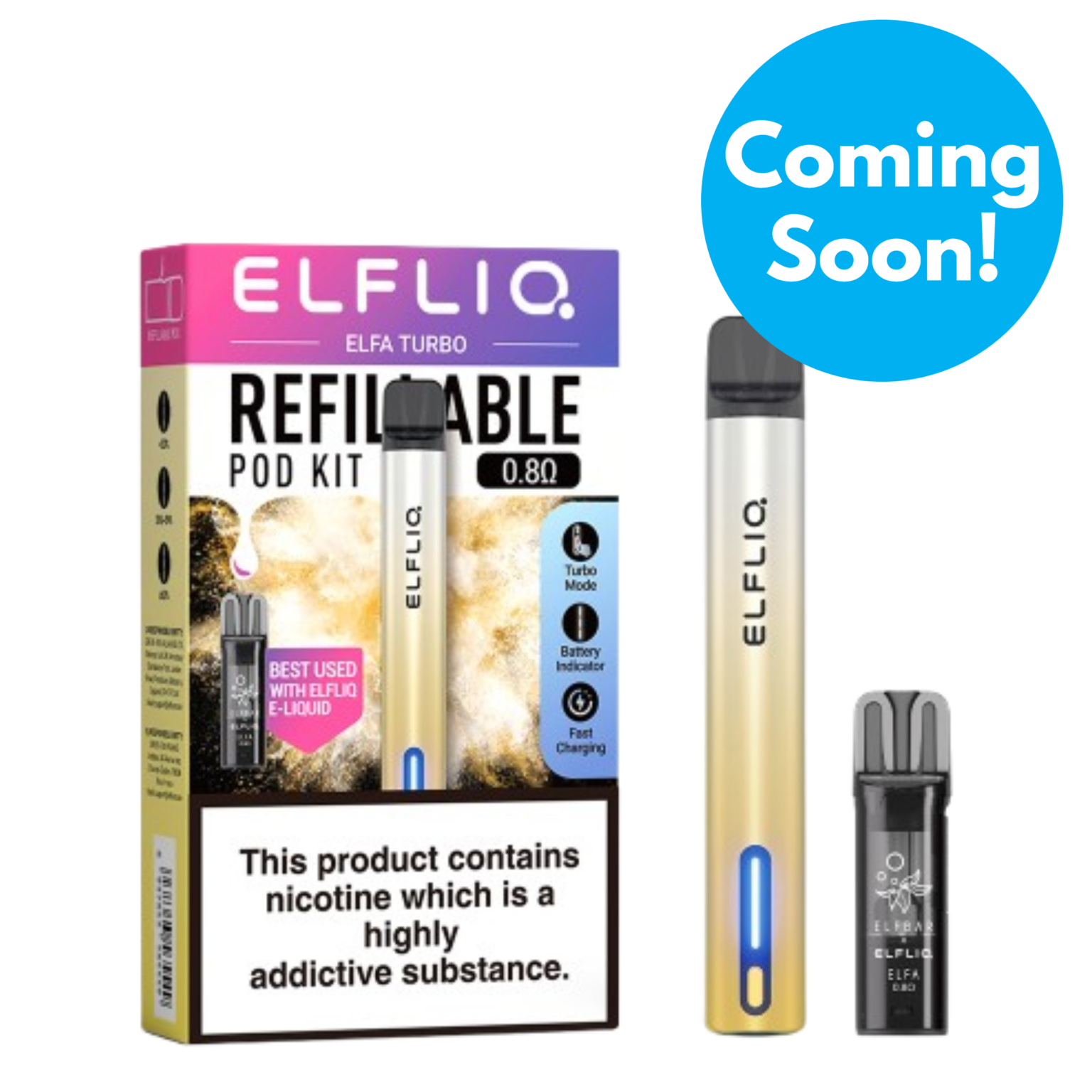 Elf Bar Elfa Turbo Pod Vape Kit - VAPE.CO.UK