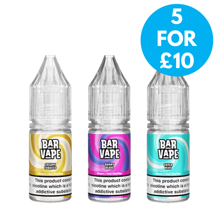 10mg (1%) Bar Vape 10ml Nic Salts - 5 For £10 - VAPE.CO.UK