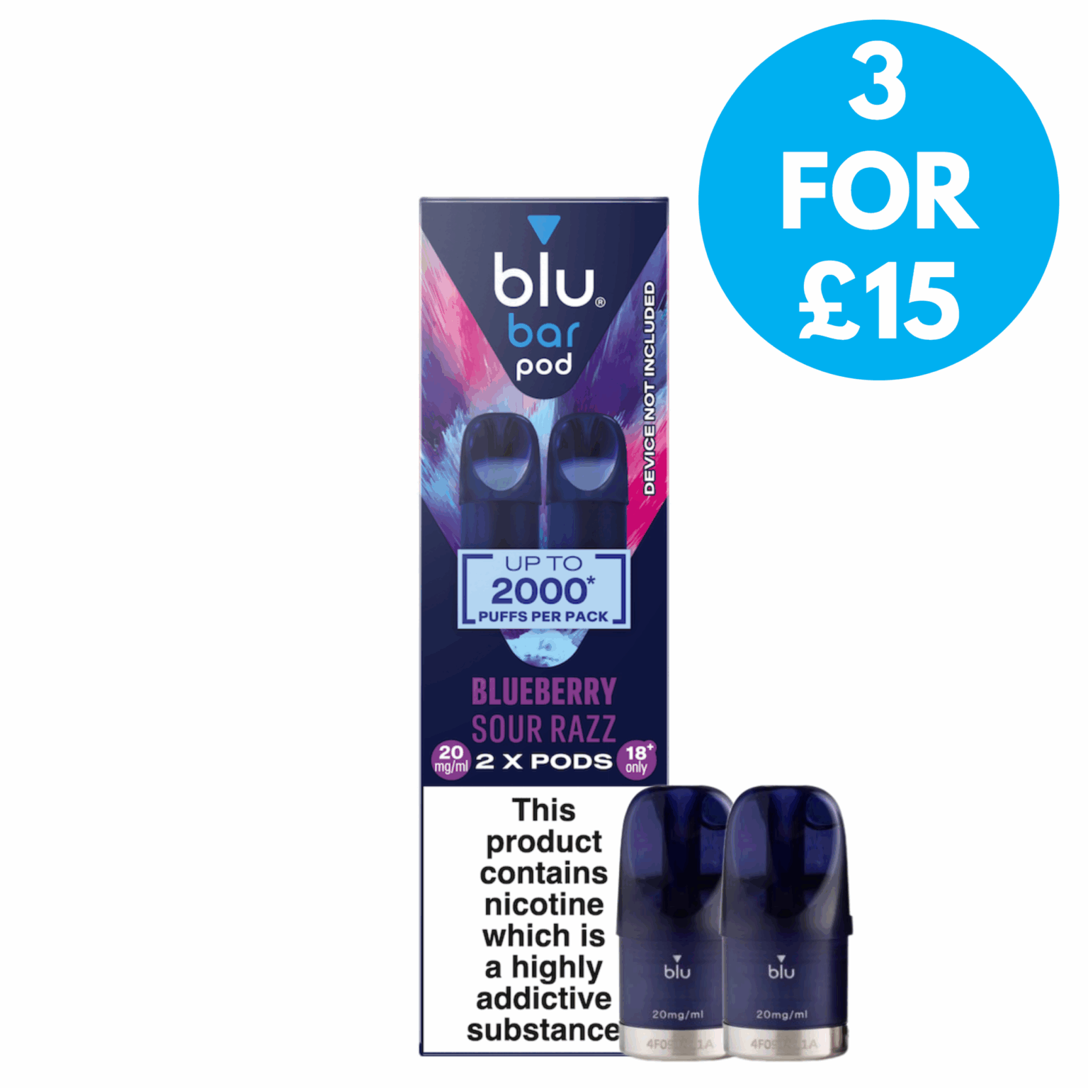 20mg Blu Bar 1000 Vape Kit - 5 For £25 - VAPE.CO.UK