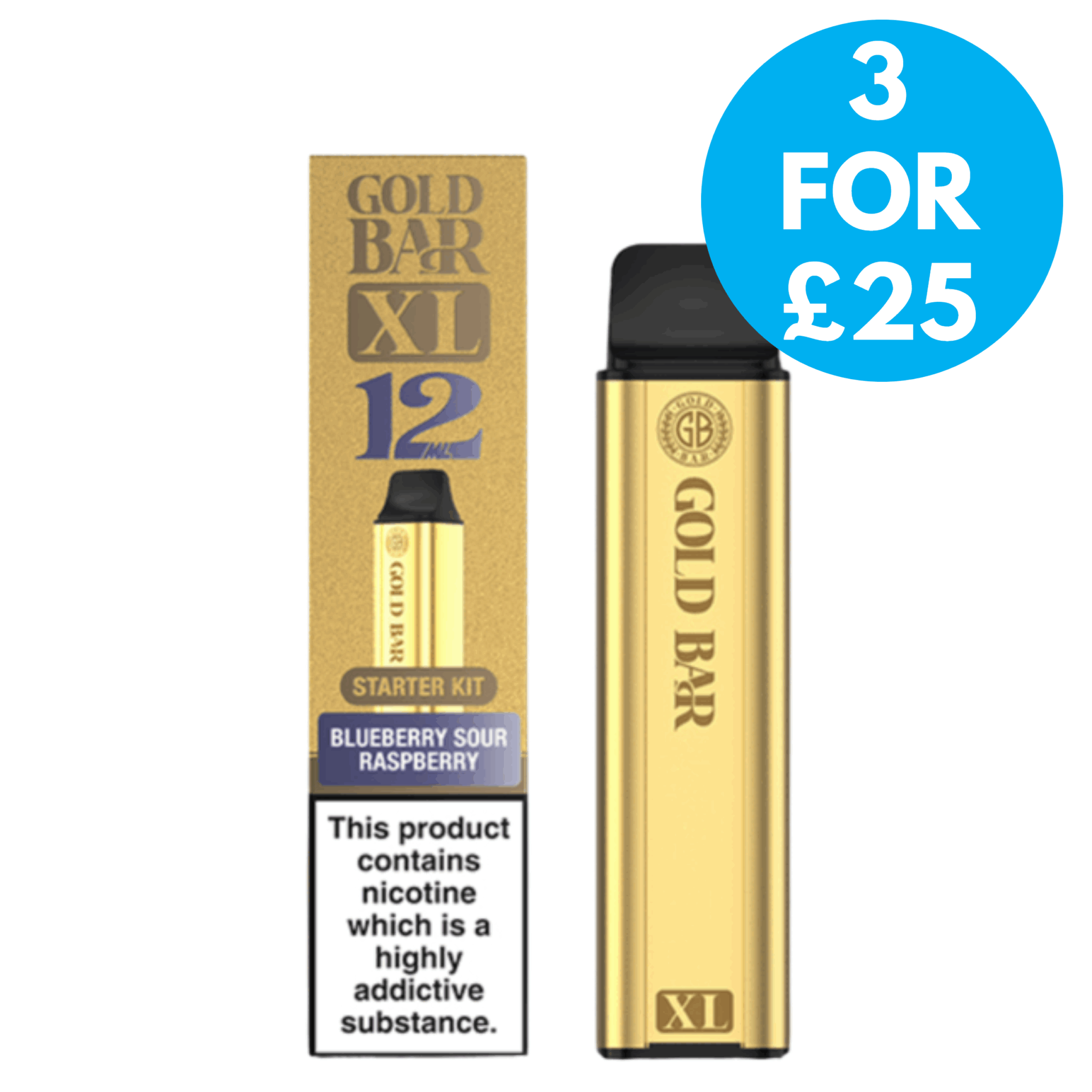Gold Bar XL Prefilled Pod Vape Kit - 3 For £25 - VAPE.CO.UK