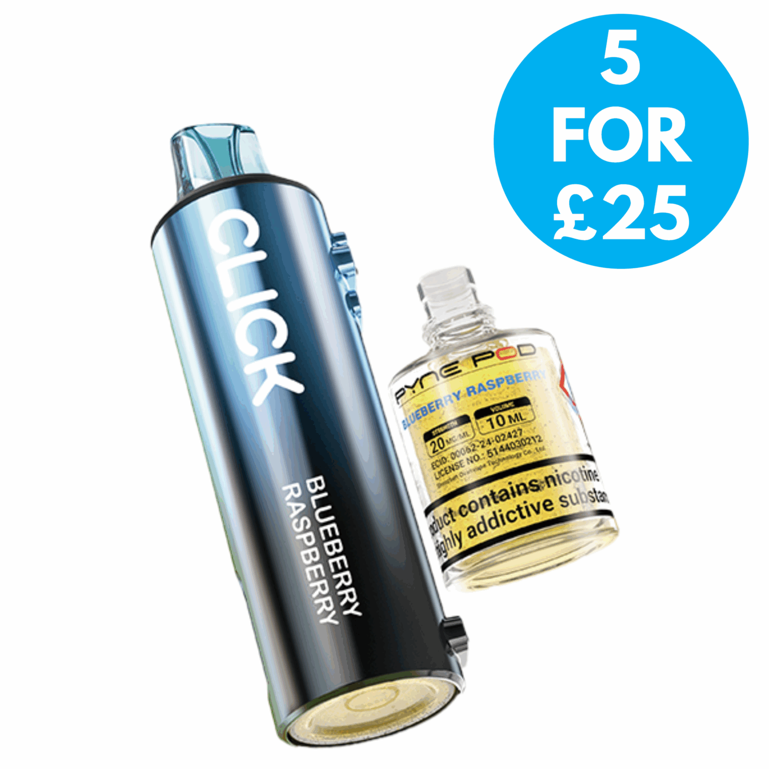 Pyne Click Prefilled Replacement Pods - 5 For £25 - VAPE.CO.UK