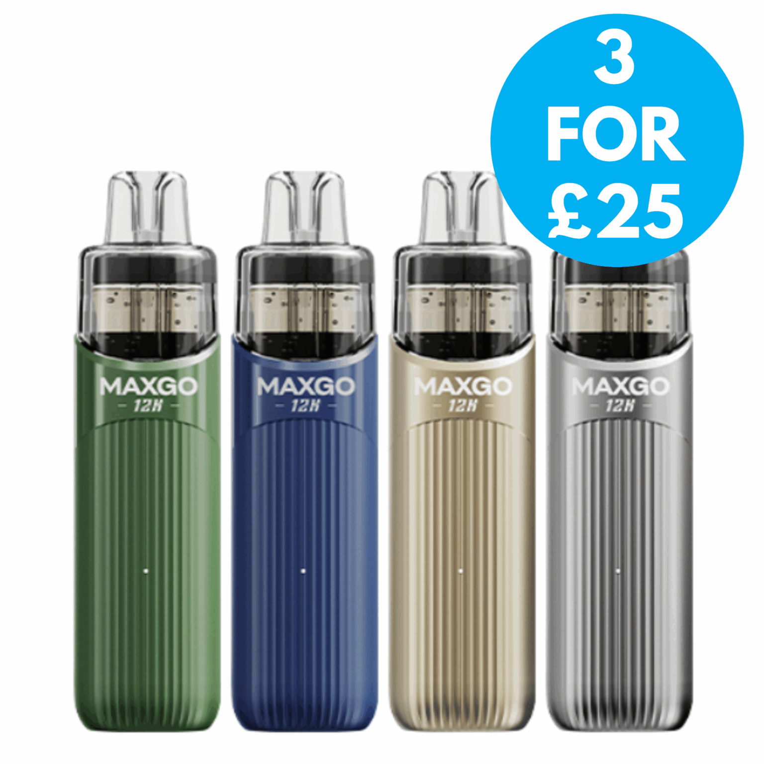 18mg RELX MaxGo 12k Prefilled Pod Vape Kit - 3 For £25 - VAPE.CO.UK