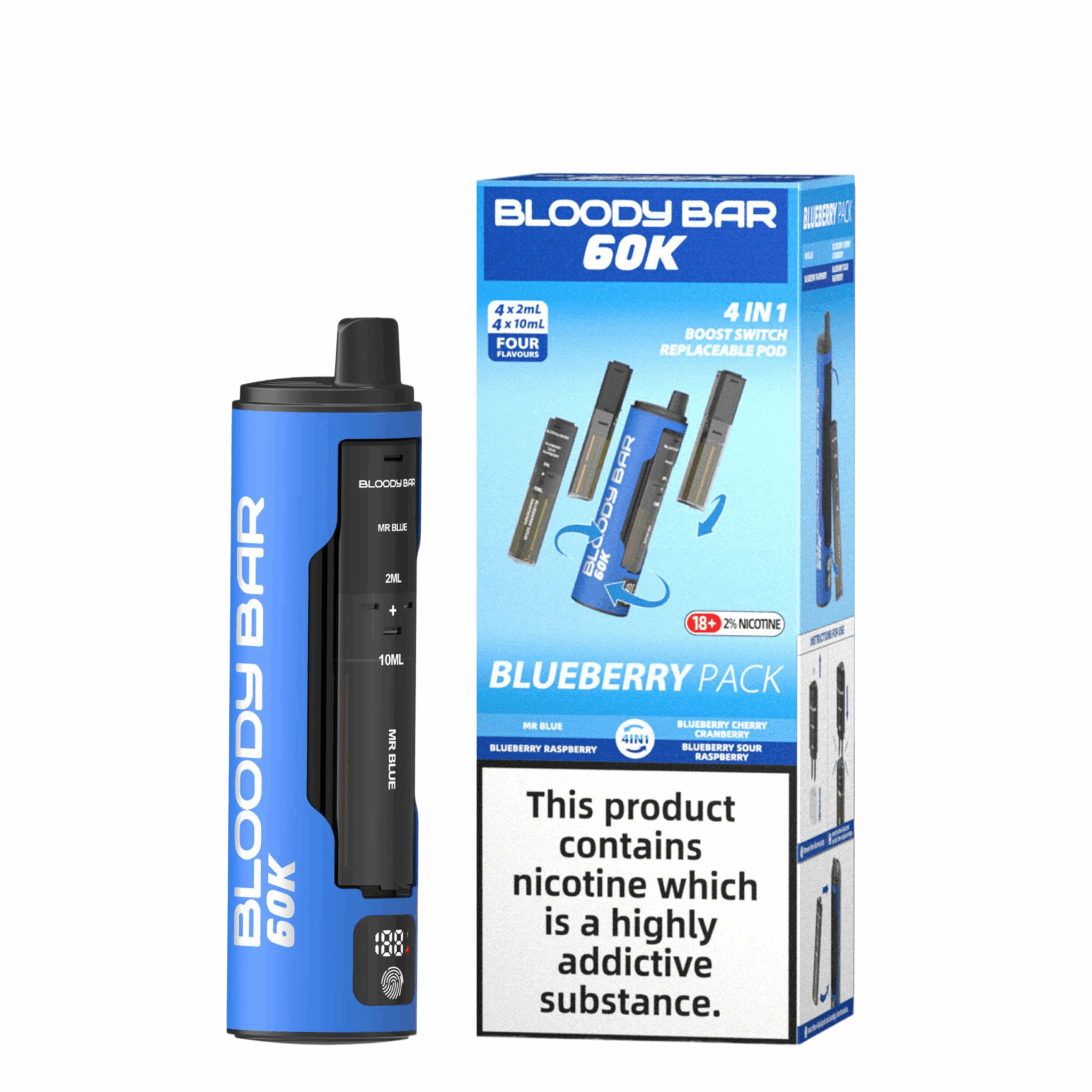 20mg Bloody Bar 60k Prefilled Vape Kit - 2 For £30 - VAPE.CO.UK