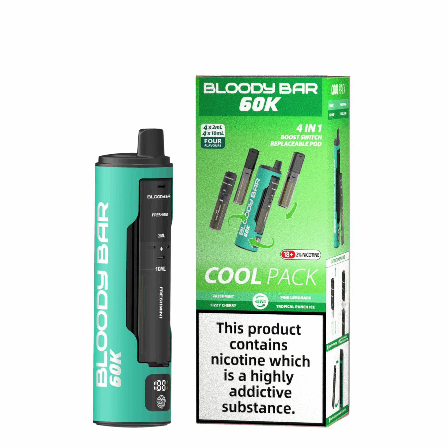 20mg Bloody Bar 60k Prefilled Vape Kit - VAPE.CO.UK