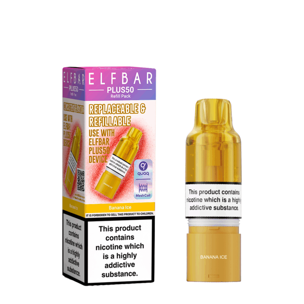 Elf Bar Plus 50 Refill Pods 20mg (2%) - 3 for £15 - VAPE.CO.UK
