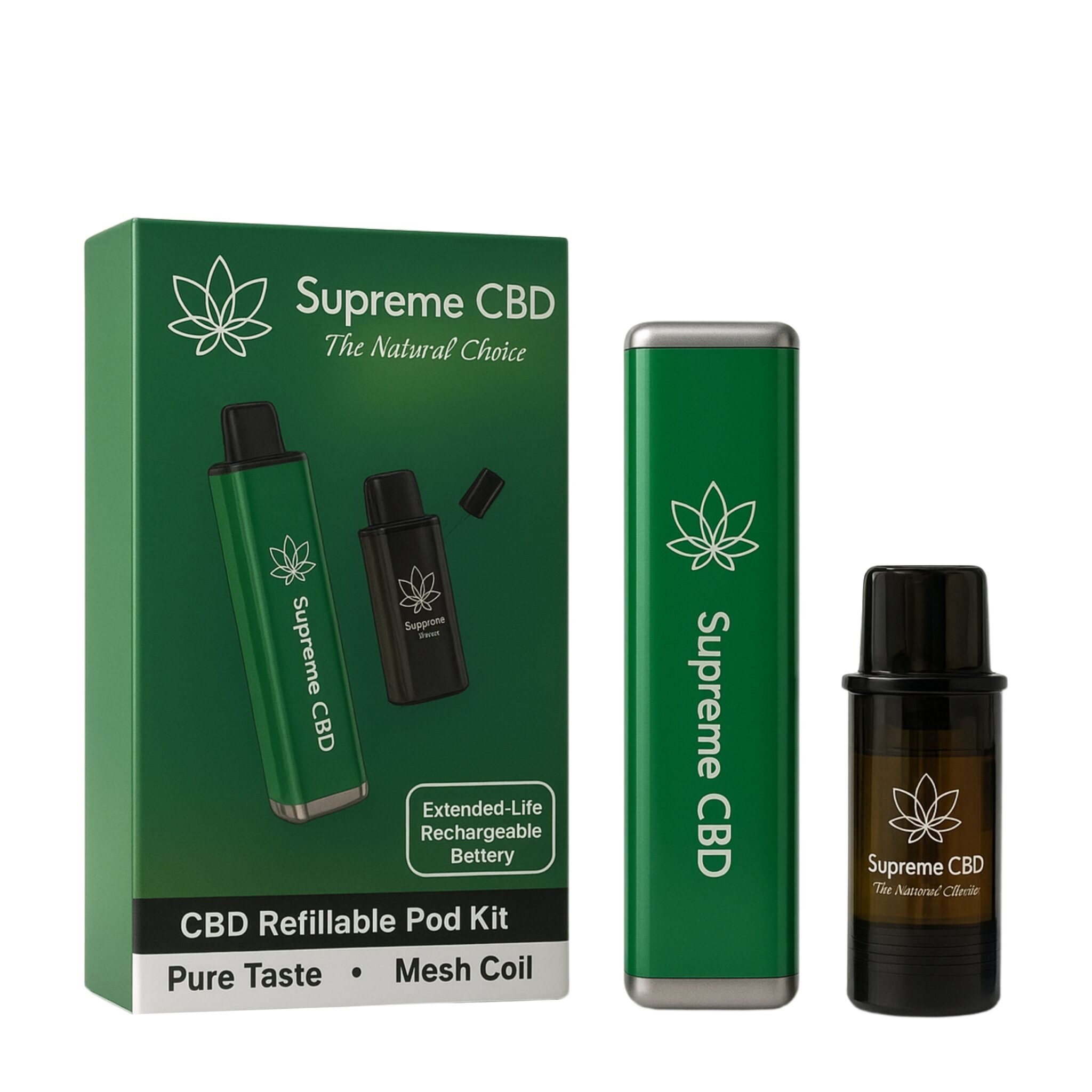 Supreme CBD Refillable Pod Vape Kit - VAPE.CO.UK