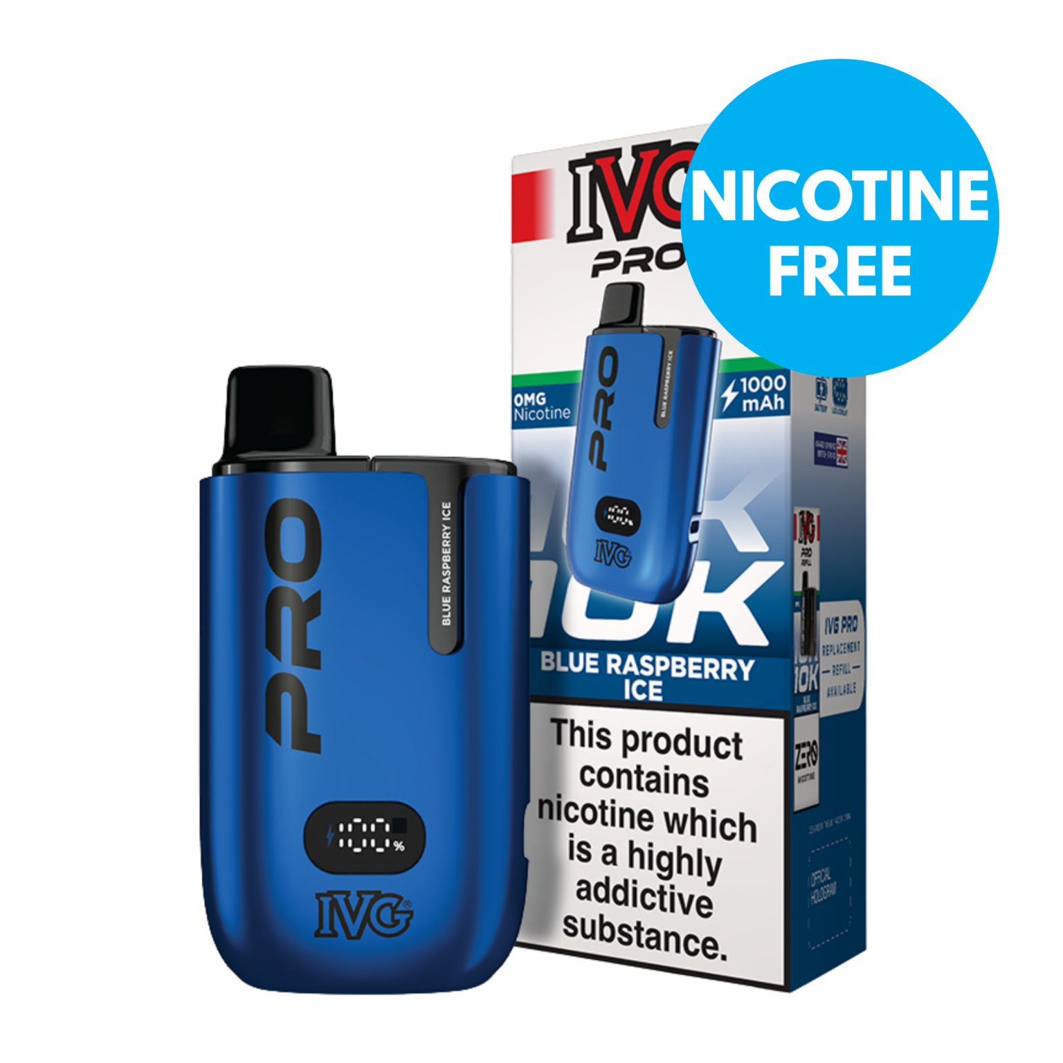 0mg (0%) IVG Pro 12 Prefilled Vape Kit - Nicotine Free - VAPE.CO.UK