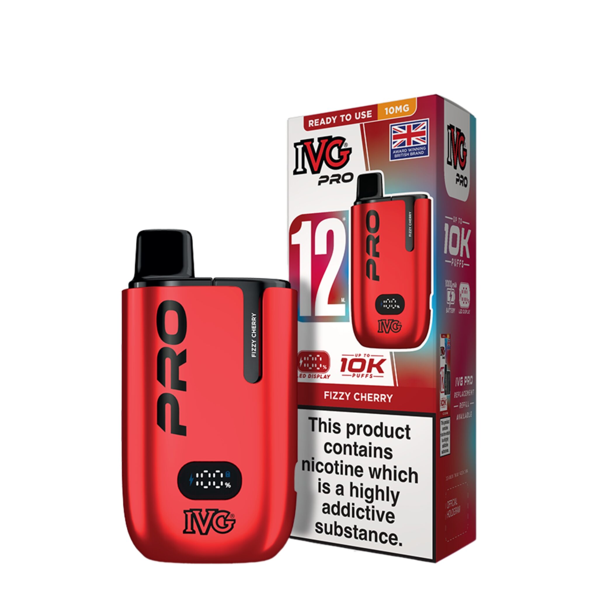 10mg (1%) IVG Pro 12 Prefilled Vape Kit - VAPE.CO.UK