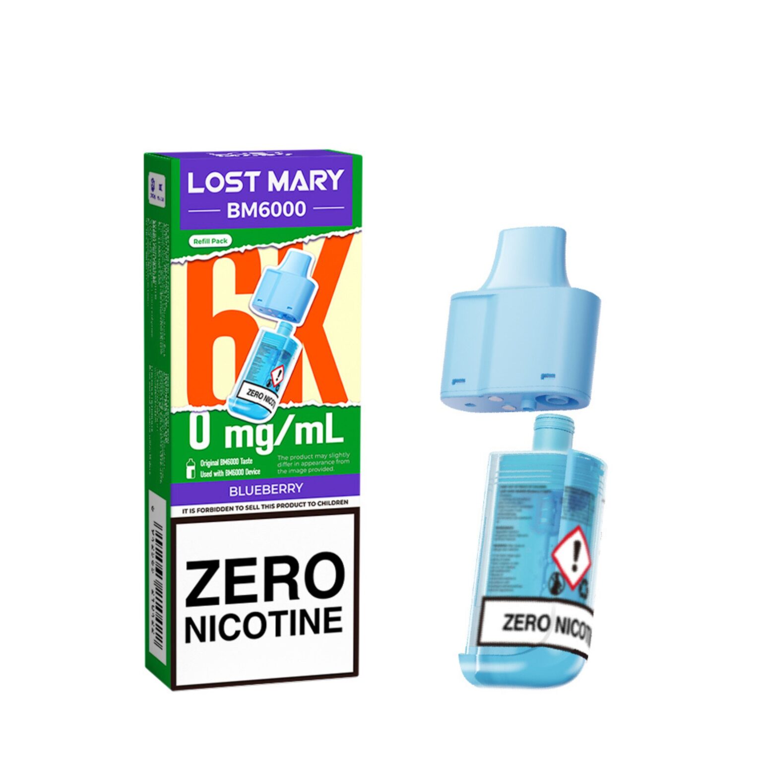 Lost Mary BM6000 Refill Pack - Nicotine Free - 3 For £18 - VAPE.CO.UK