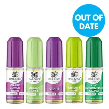 Out Of Date 15mg Bar Juice 5000 Nic Salt E-liquid - 1st March 2026 ...
